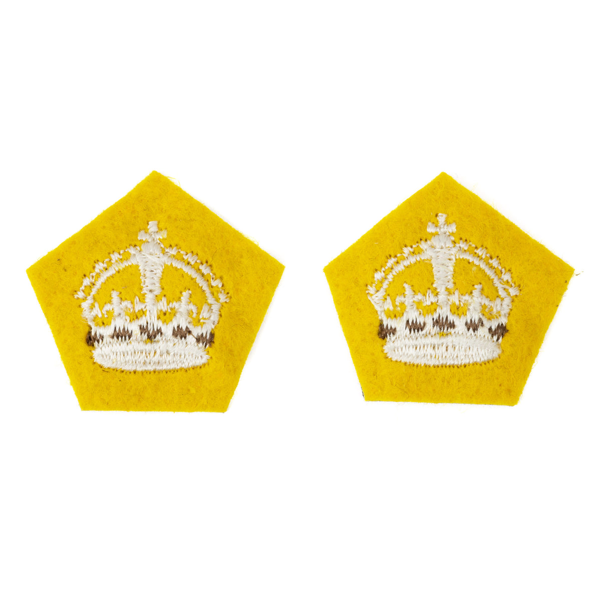 Officers Rank Crown - KRH - Primrose Cloth Embroidered - Tudor Crown ...