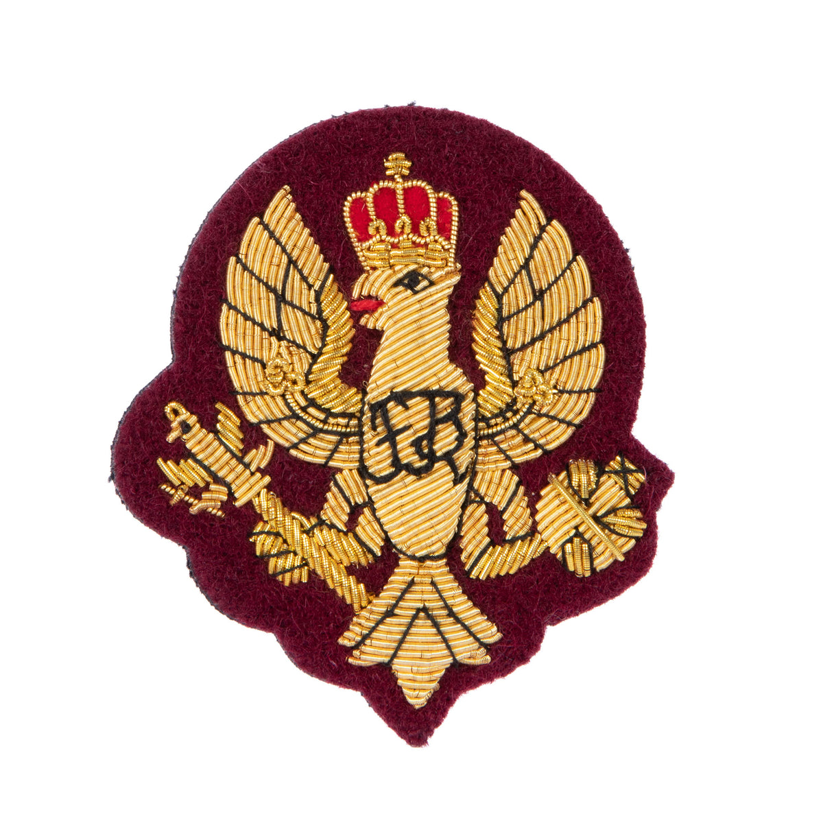 KRH - Officers Side Hat Badge - NCO - B/W on Crimson Backing – Cadet ...