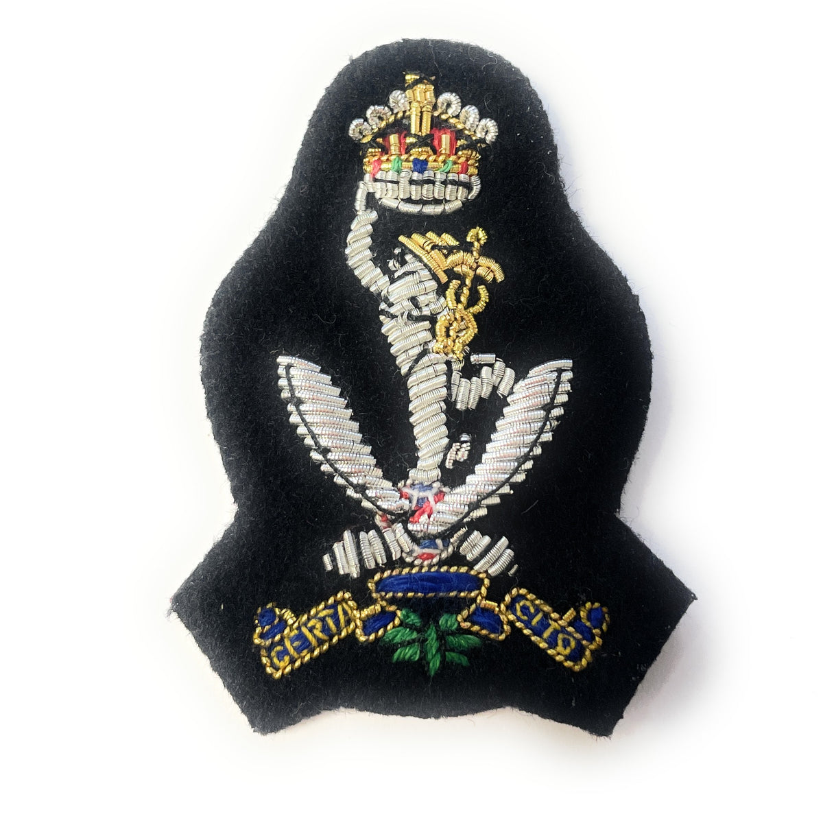 Beret Badge - Officers -Queen's Gurkha Signals - Navy Backing - Tudor ...