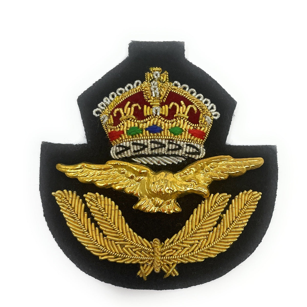 Forage Cap Badge - RAF - Navy Backing - Tudor Crown – Cadet Kit Shop