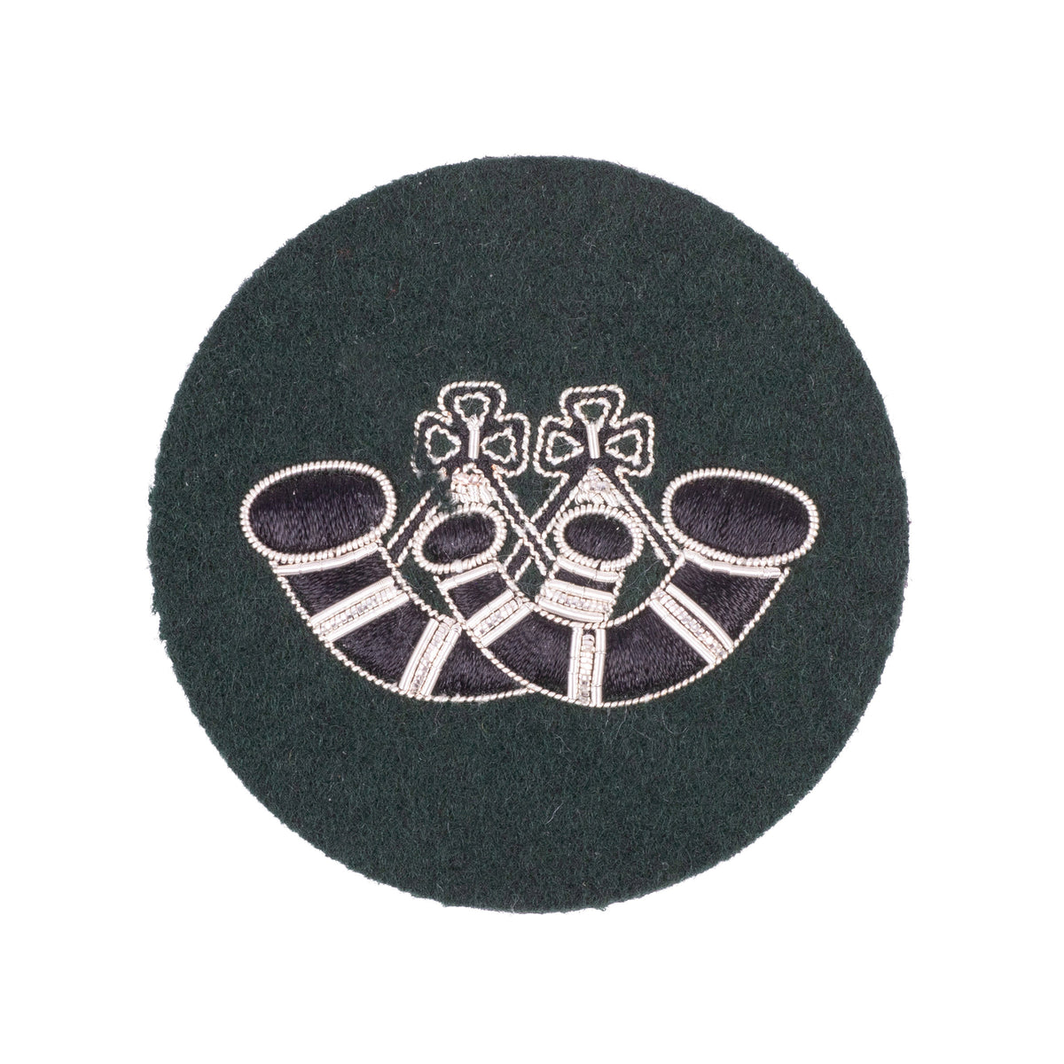 Rifles Mess Dress - Bugle Major Qualification Badge - Silver on Rifle ...