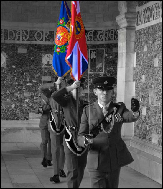 42" x 36" CCF Contingent Banner (Consort) - Applique - 2 1/4 inch Gold ...