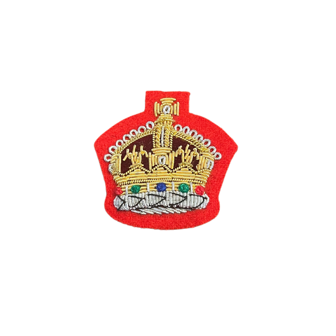 Mess Dress Crown - WO2 - Crimson - Tudor Crown – Cadet Kit Shop