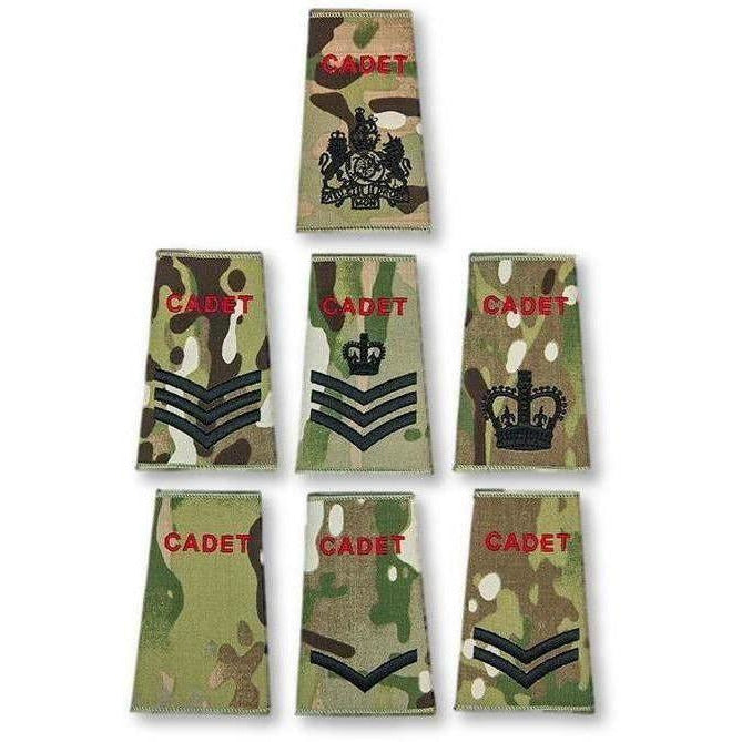 Cadet Rank Slide in Multicam MTP | Cadet Kit Shop | Embroidered Badges