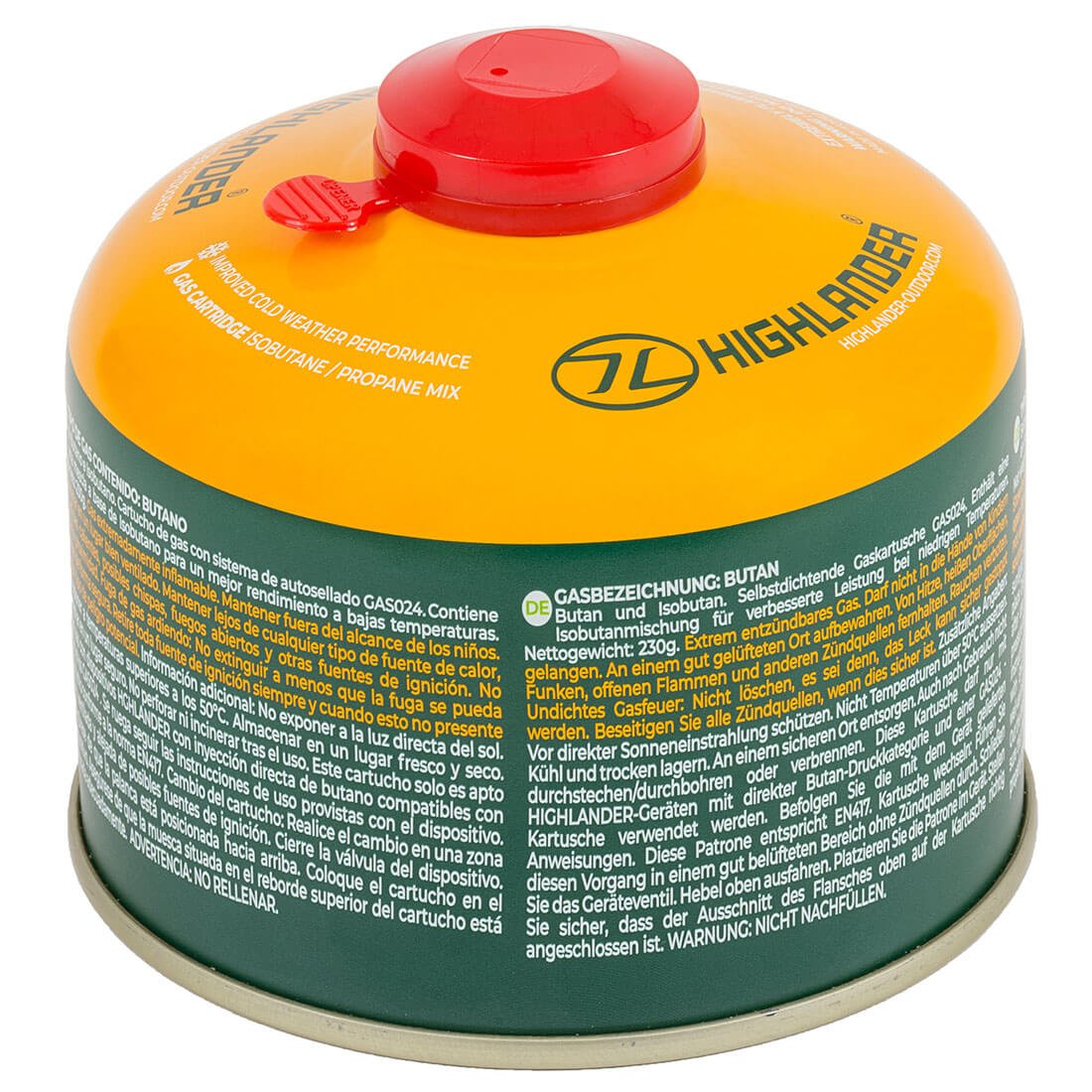 Highlander Self Sealing Gas Cartridge - 230g – Cadet Kit Shop